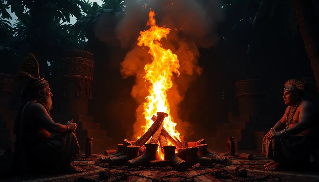 The Sacred Fire: Rituals of Renewal by Mayan Priests - Mayan Mythology